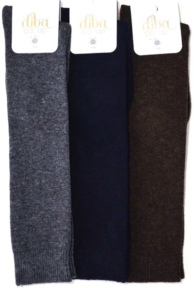Diba 4 Adet Yün Diz Altı Kışlık Kadın Çorap