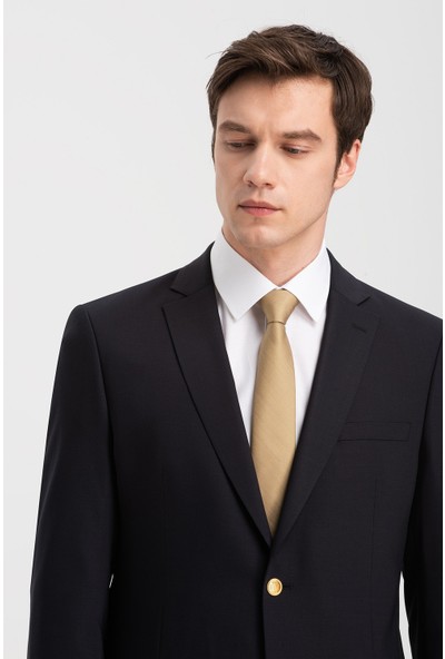 Hateko Dar Kesim Koyu Lacivert Yün Blazer Ceket Hateko Dar Kesim Koyu Lacivert Yün Blazer Ceket