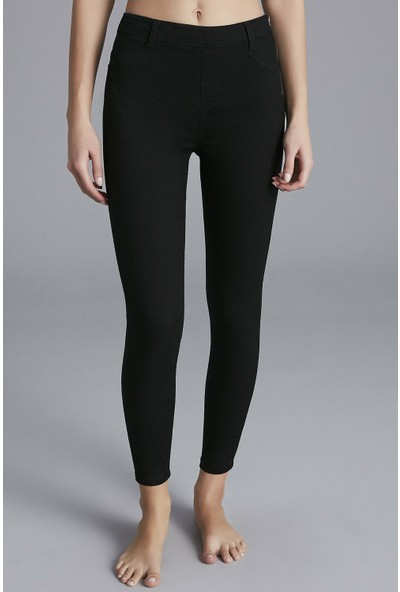 Penti Siyah Corset Denim Jegging Tayt Penti Siyah Corset Denim Jegging Tayt