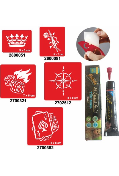 One Spray Tattoo One Spray Tattoo Rota ve Şans Desenleri Hint Kınası ile Geçici Dövme Yapma Seti One Spray Tattoo One Spray Tattoo Rota ve Şans Desenleri Hint Kınası ile Geçici Dövme Yapma Seti