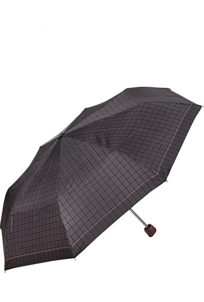 Snotline Şemsiye Süper Mini Kare Desen Kahve 09G Snotline Şemsiye Süper Mini Kare Desen Kahve 09G