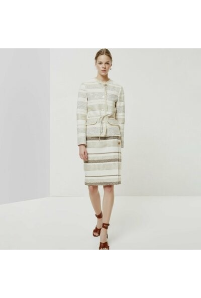 Yargıcı Düğmeli Kalem Etek