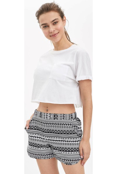 DeFacto Regular Fit Etnik Desenli Yüzme Şortu N3030AZ20SM