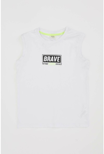 DeFacto Erkek Çocuk Yazı Baskılı Atlet N4618A620SM