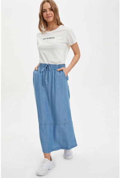 DeFacto Esnek Belli Relax Fit Maxi Jean Etek N5390AZ20SM DeFacto Esnek Belli Relax Fit Maxi Jean Etek N5390AZ20SM