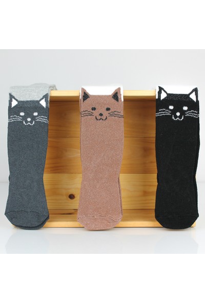 İlbaş Kedili Külotlu Çorap 3'lü