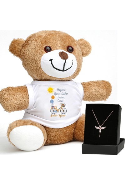 Fotomcity Kişiye Özel Hayatın Güneş Kadar Parlak Olsun Peluş Ayıcık ve Melek Kolye Fotomcity Kişiye Özel Hayatın Güneş Kadar Parlak Olsun Peluş Ayıcık ve Melek Kolye