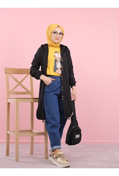 Tofisa Kadın Boydan Düğmeli Tunik