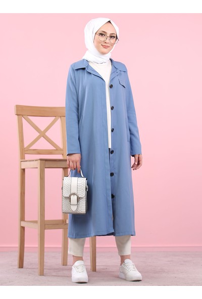 Tofisa Kadın Düğmeli Trençkot