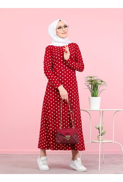 Tofisa Kadın Puantiyeli Elbise