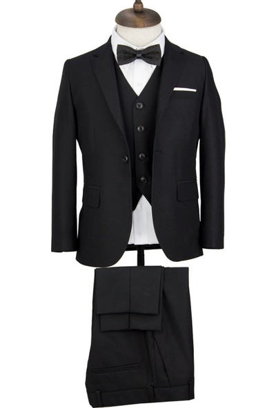 Middleist Çocuk Yelekli Takım Elbise Siyah Middleist Çocuk Yelekli Takım Elbise Siyah