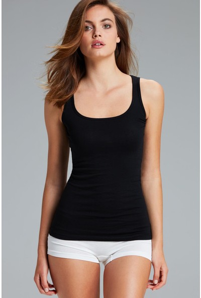 Penye Mood Desensiz Kalın Askılı Kadın Atlet 4000