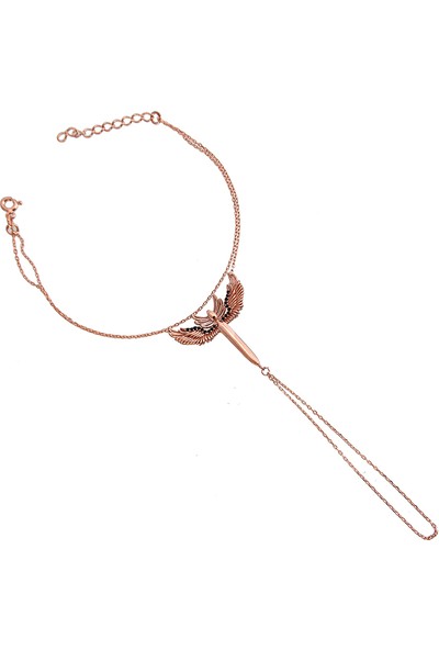 In Love Mikail Meleği Gümüş Şahmeran Siyah Taşlı