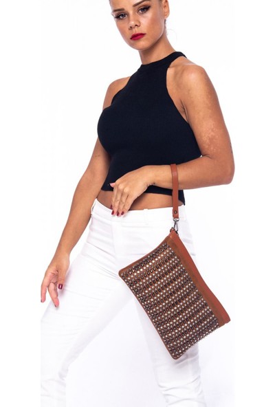 Sergio Giorgianni Luxury YN797 Taba Kadın Portföy