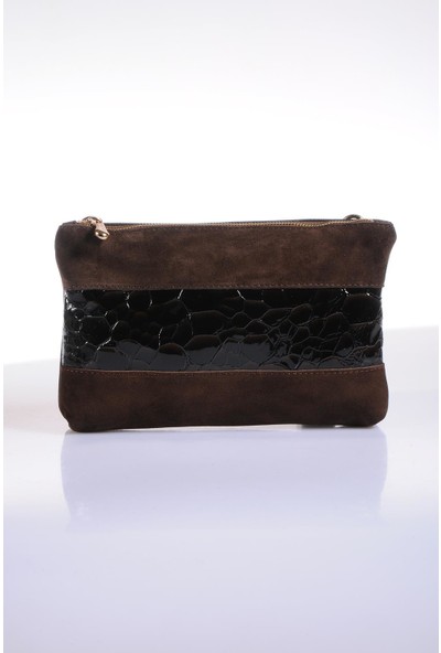 Sergio Giorgianni Luxury SGZD3577-1 Yılan Kahve Kadın Portföy