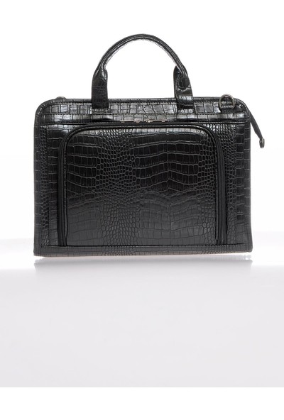 Sergio Giorgianni Luxury SG071219 Kroko/siyah Unisex Evrak Çantası
