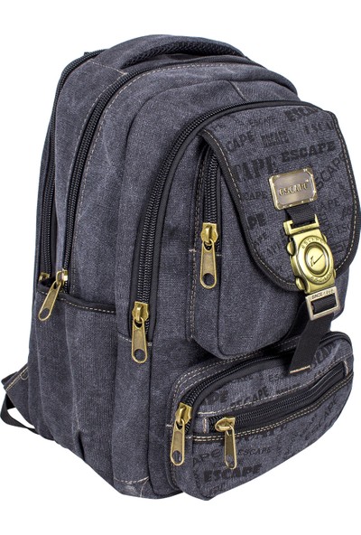 Escape 401 Kanvas Küçük Sırt Çantası Siyah