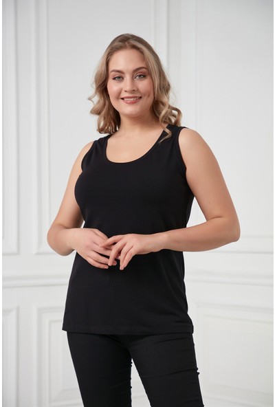 Rmg Büyük Beden Siyah Atlet