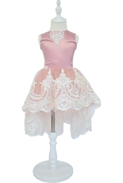 Babyboo Kiz Cocuk Abiye Elbise Pudra Pembe