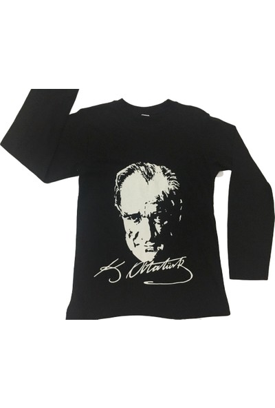 Nisa Baby Siyah Uzun Kollu Çocuk Atatürk Tişörtü Nisa Baby Siyah Uzun Kollu Çocuk Atatürk Tişörtü