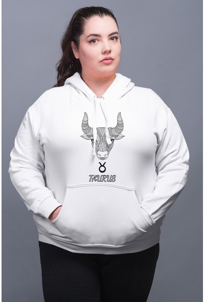 Angemiel Wear Koç Burcu Kadın Kapüşonlu Sweatshirt Angemiel Wear Koç Burcu Kadın Kapüşonlu Sweatshirt