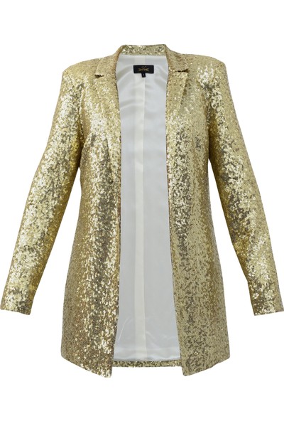 Daynnite Payet Blazer Ceket Altın 03