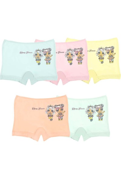 Donella 5'li Lol Bebek Baskılı Kız Çocuk Şort - 425018-5LI