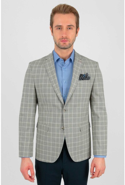 Centone Ceket Ekose Regular Fit 6 Drop 20-0017