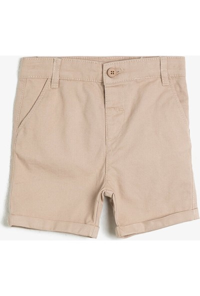 Koton Erkek Bebek Düğme Detaylı Şort