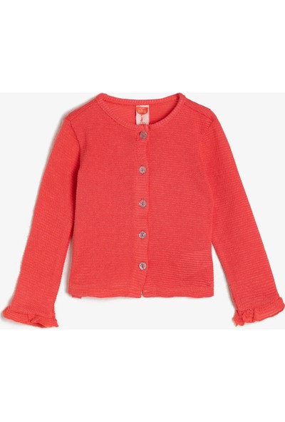 Koton Kız Bebek Düğme Detaylı Hirka