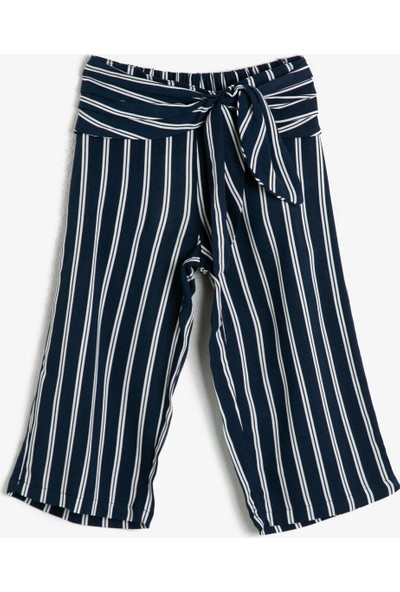 Koton Kız Çocuk Çizgili Beli Lastikli Baglamali Bol Kesi Koton Kız Çocuk Çizgili Beli Lastikli Baglamali Bol Kesi
