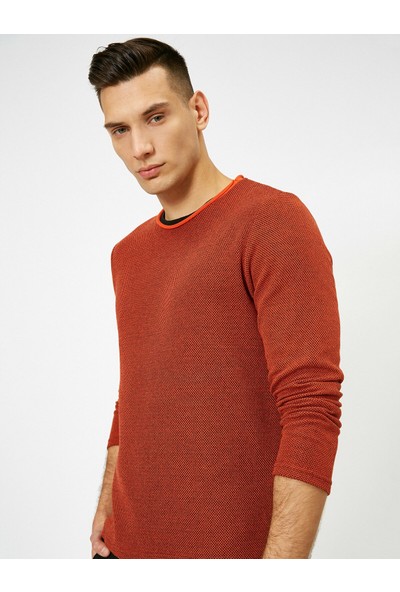 Koton Erkek Bisiklet Yaka Slim Fit Basic Kazak