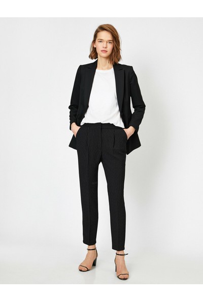 Koton Kadın Pilili Havuç Pantolon