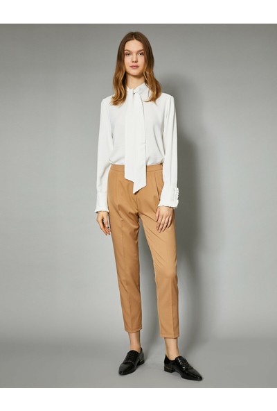 Koton Kadın Pilili Normal Bel Pantolon
