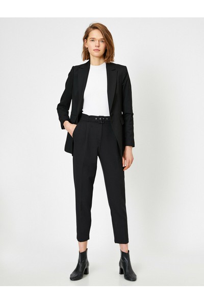 Koton Kadın Kemerli Havuç Kesim Pantolon