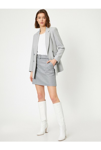 Koton Kadın Kemer Detaylı A Kesim Etek