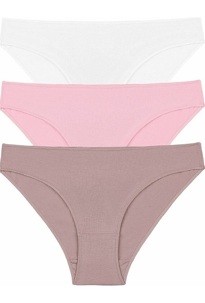 Suwen 3'lü Paket Slip Külot - Ekru - Vizon - Pembe XXL Suwen 3'lü Paket Slip Külot - Ekru - Vizon - Pembe XXL
