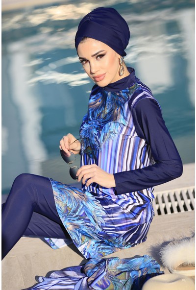 Likralı Tam Kapalı Tesettür Mayo Remsa Mayo Tavus Kuşu Tasarım Likralı Tam Kapalı Tesettür Mayo Remsa Mayo Tavus Kuşu Tasarım