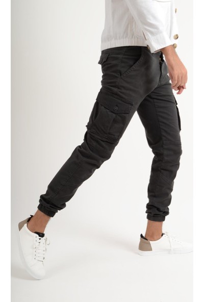 Luppo Club Kargo Paçası Lastikli Füme Erkek Pantolon