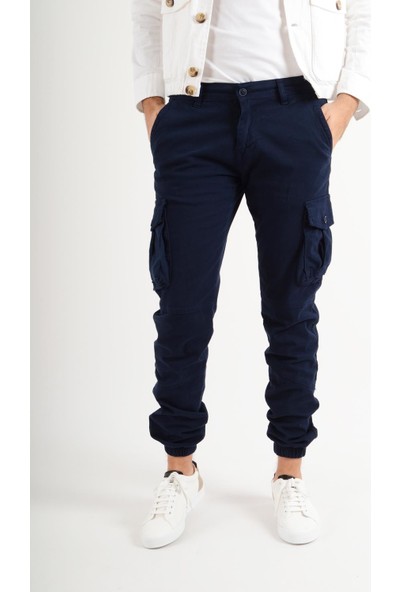 Luppo Club Kargo Paçası Lastikli Lacivert Erkek Pantolon