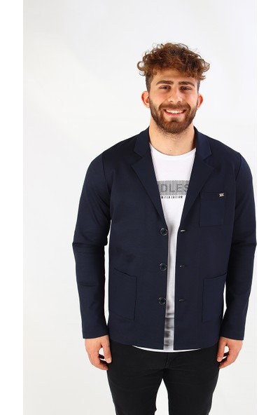 Alexandergardı Cepli Astarsız Ceket, Lacivert (E20-160401)