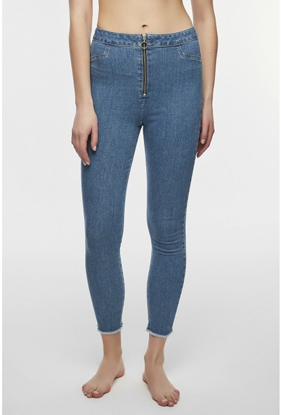Penti Denım Blue Zipper Form Jeggings Tayt Penti Denım Blue Zipper Form Jeggings Tayt