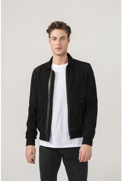 Black Noble Pıerre Klasik Siyah Süet Ceket