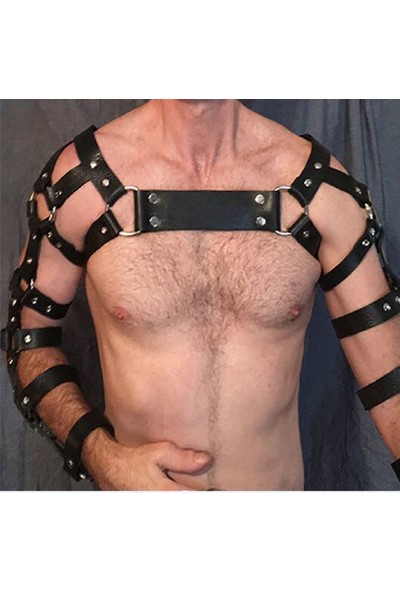 Ladylorien Erkek Fantazi Giyim Deri Kol Ve Göğüs Harness - Apftm5 Ladylorien Erkek Fantazi Giyim Deri Kol Ve Göğüs Harness - Apftm5