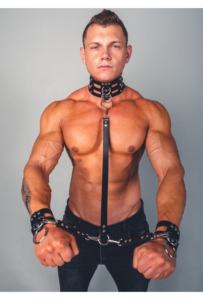 Ladylorien Erkek Fantazi Tasma Bileklik Takım - Apftm56