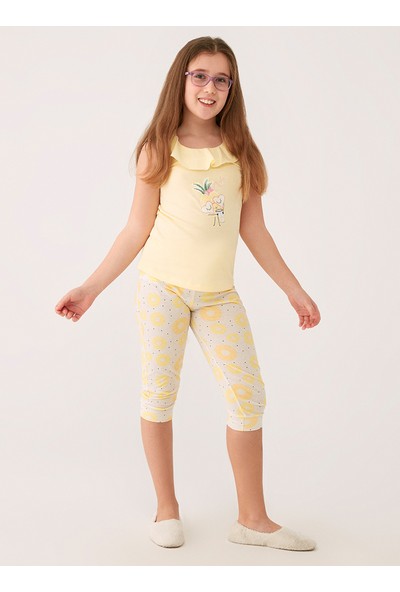 Dagi Kız Çocuk Pijama Takımı Sarı