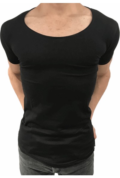 Anecdote ByBülent Erkek Oval Yaka Tişört Açık Yaka Likralı Slim Fit T-Shirt Siyah VR046 Anecdote ByBülent Erkek Oval Yaka Tişört Açık Yaka Likralı Slim Fit T-Shirt Siyah VR046