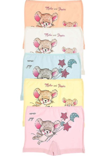 Donella 5'li Mouse Baskılı Kız Çocuk Şort - 4271BF-5LI