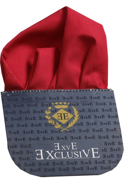 Exve Exclusive Kan Kırmızı Katlanmış Kullanıma Hazır Cep Mendili