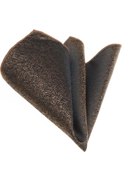 Exve Exclusive Bakır Kendinden Desenli Elegant Yaka Mendili